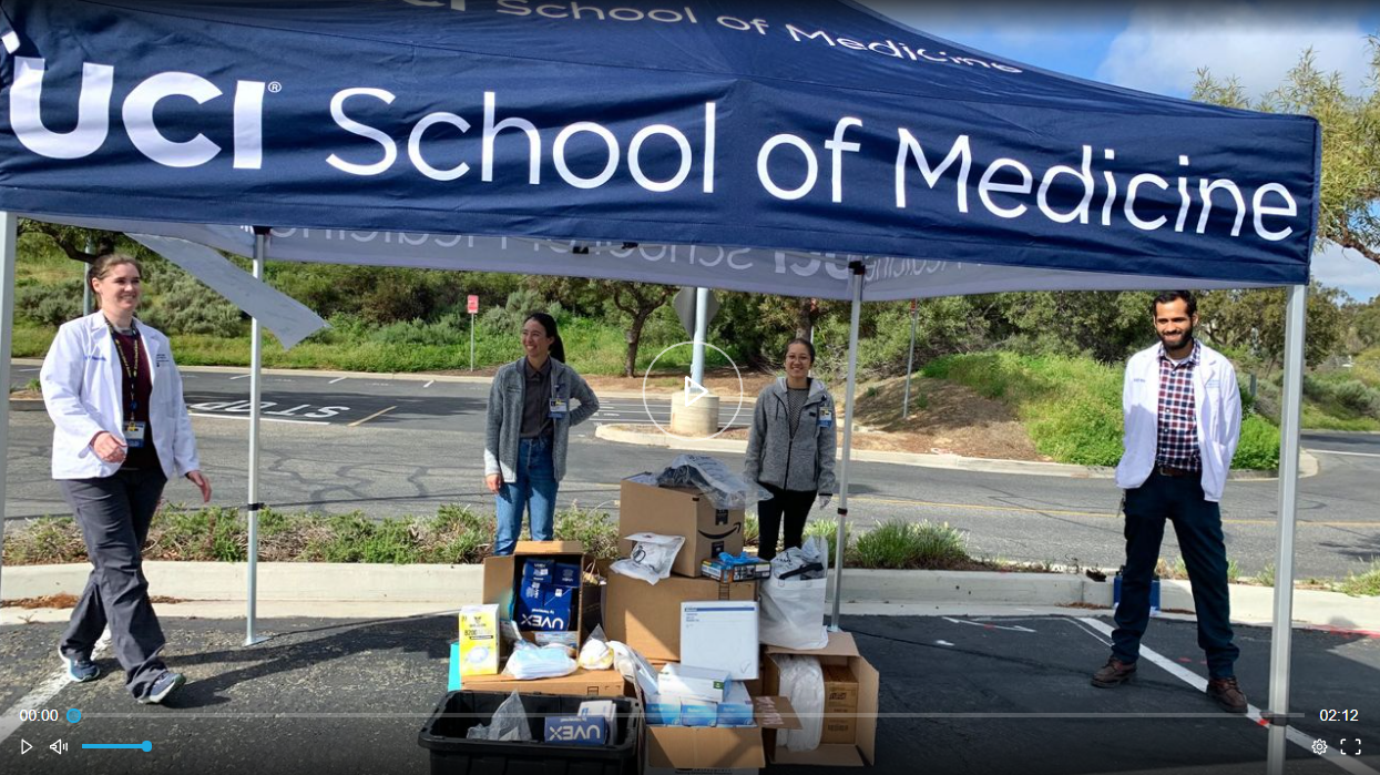 UCI Med Students Step up to Help Collect Masks and PPE | UC Irvine School of Medicine